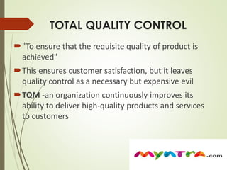 Quality practices in myntra | PPTX