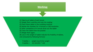 Friability test presentation | PPTX