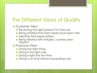Quality principles and concepts | PDF
