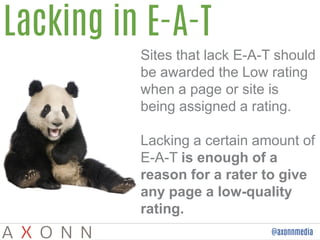 Quality rating guidelines and Google Pigeon | PPT