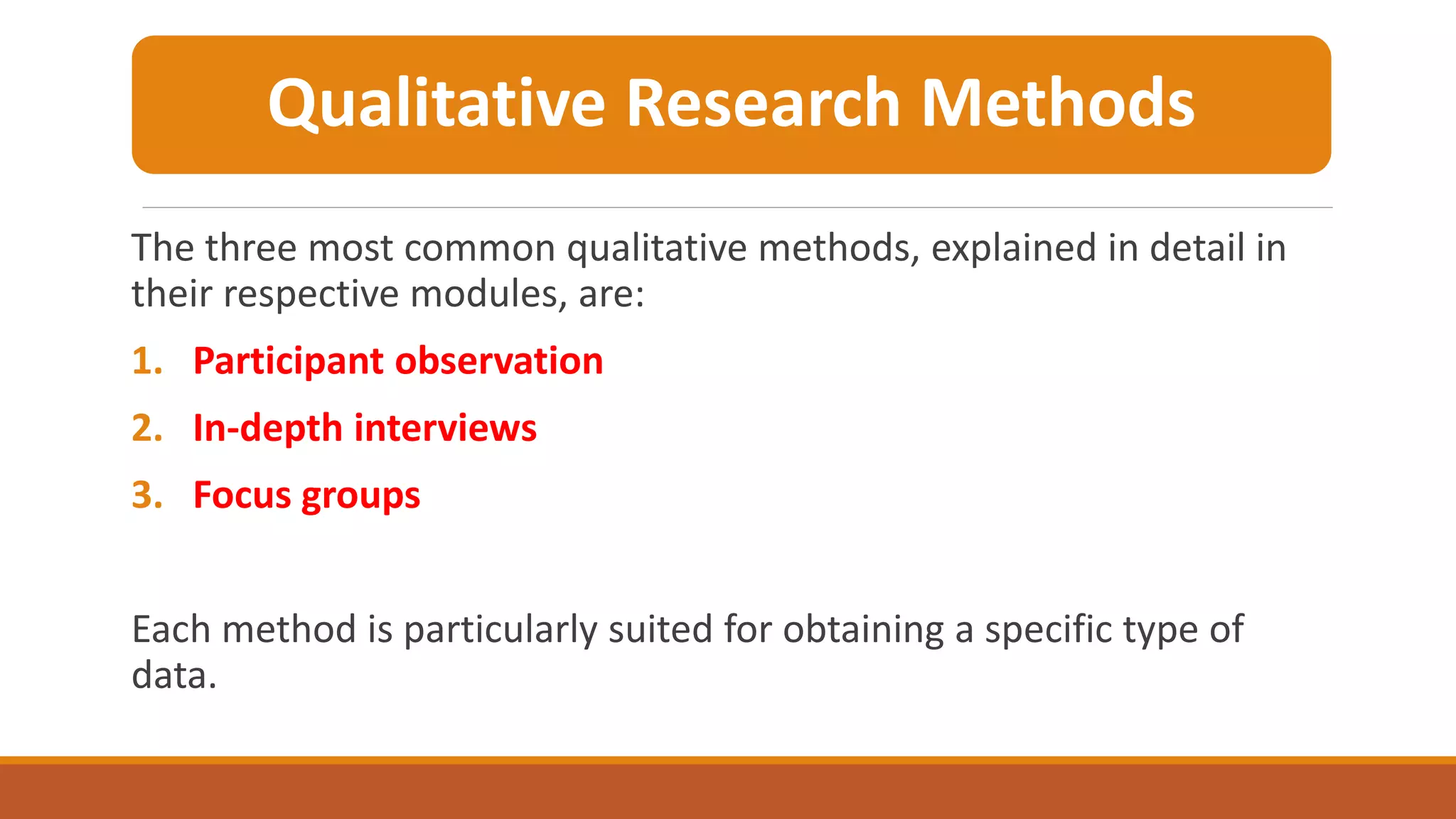 Qualitative research methods | PPTX