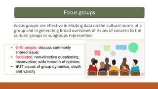 Qualitative research methods | PPTX