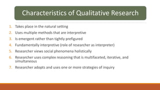 Qualitative research methods | PPTX
