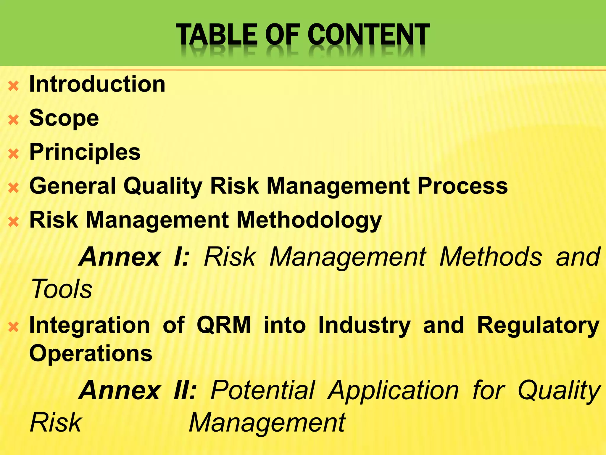 Quality risk management | PPTX