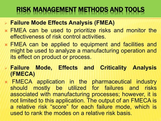 Quality risk management | PPTX | Pharmaceutical Industry | Industries