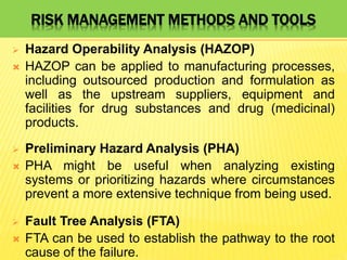 Quality risk management | PPTX | Pharmaceutical Industry | Industries