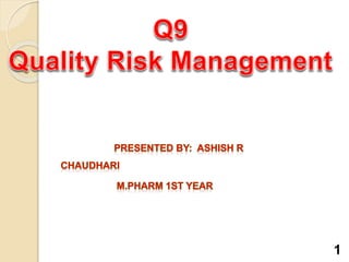 Quality risk management | PPTX