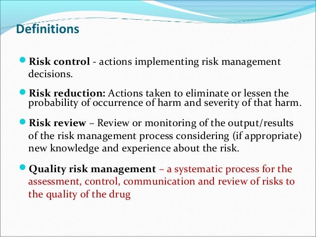 Quality Risk Management - Dr.A. Amsavel