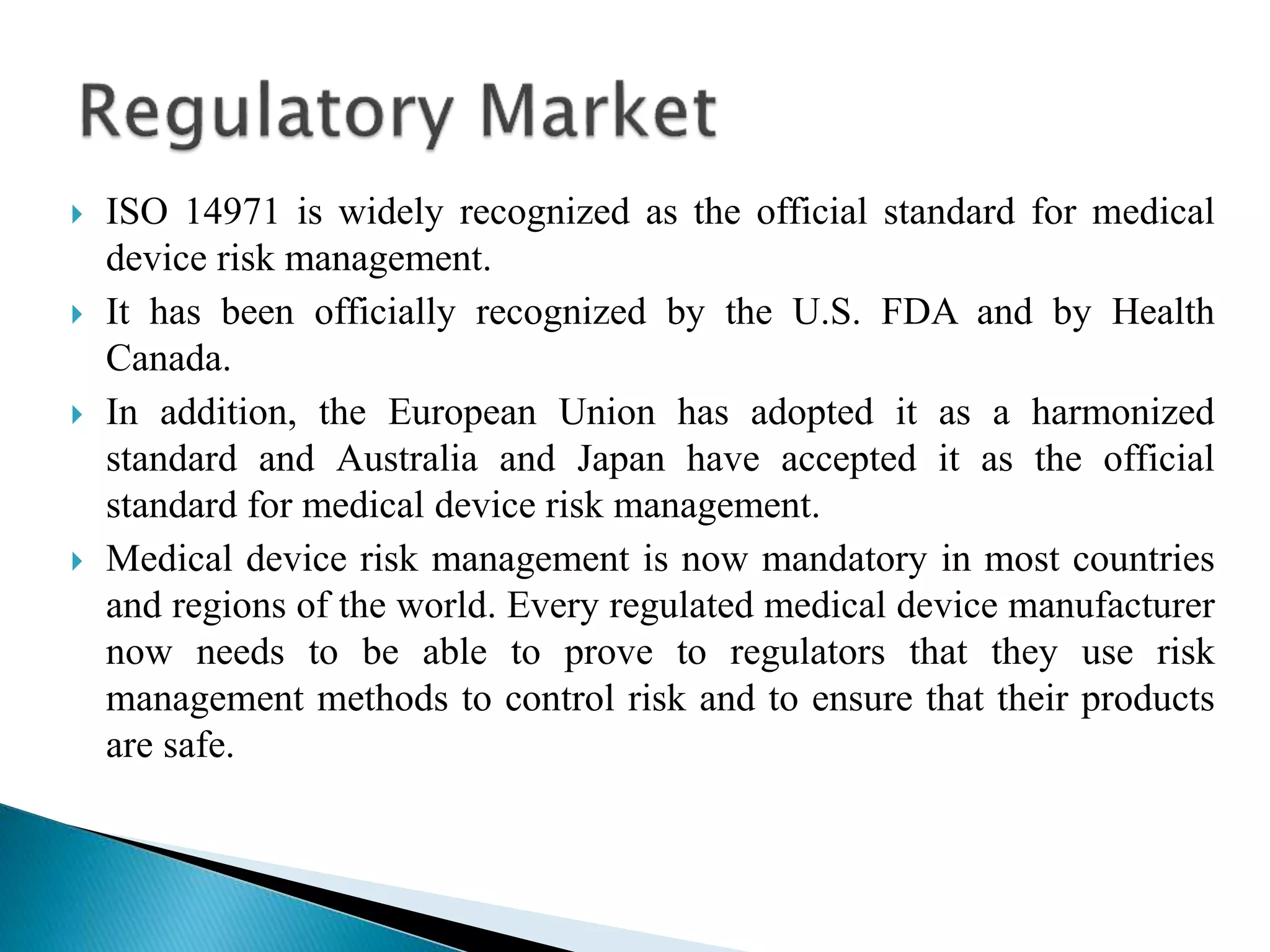 ISO: 14971 Quality risk management of medical devices | PPTX