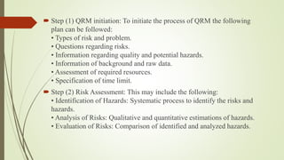 QUALITY RISK MANAGEMENT (QRM) PPT.pptx