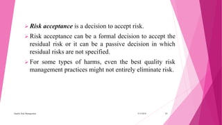 Quality Risk Management | PDF