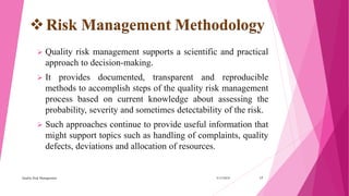 Quality Risk Management | PDF