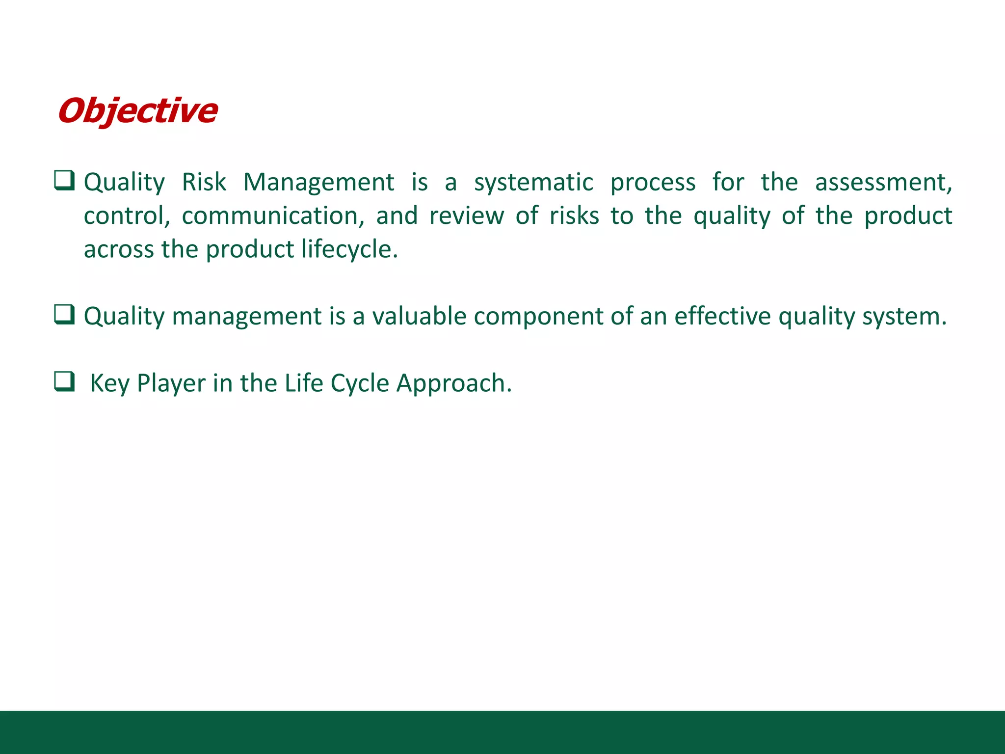 Pharmaceutical Quality Risk Assessment | PPTX