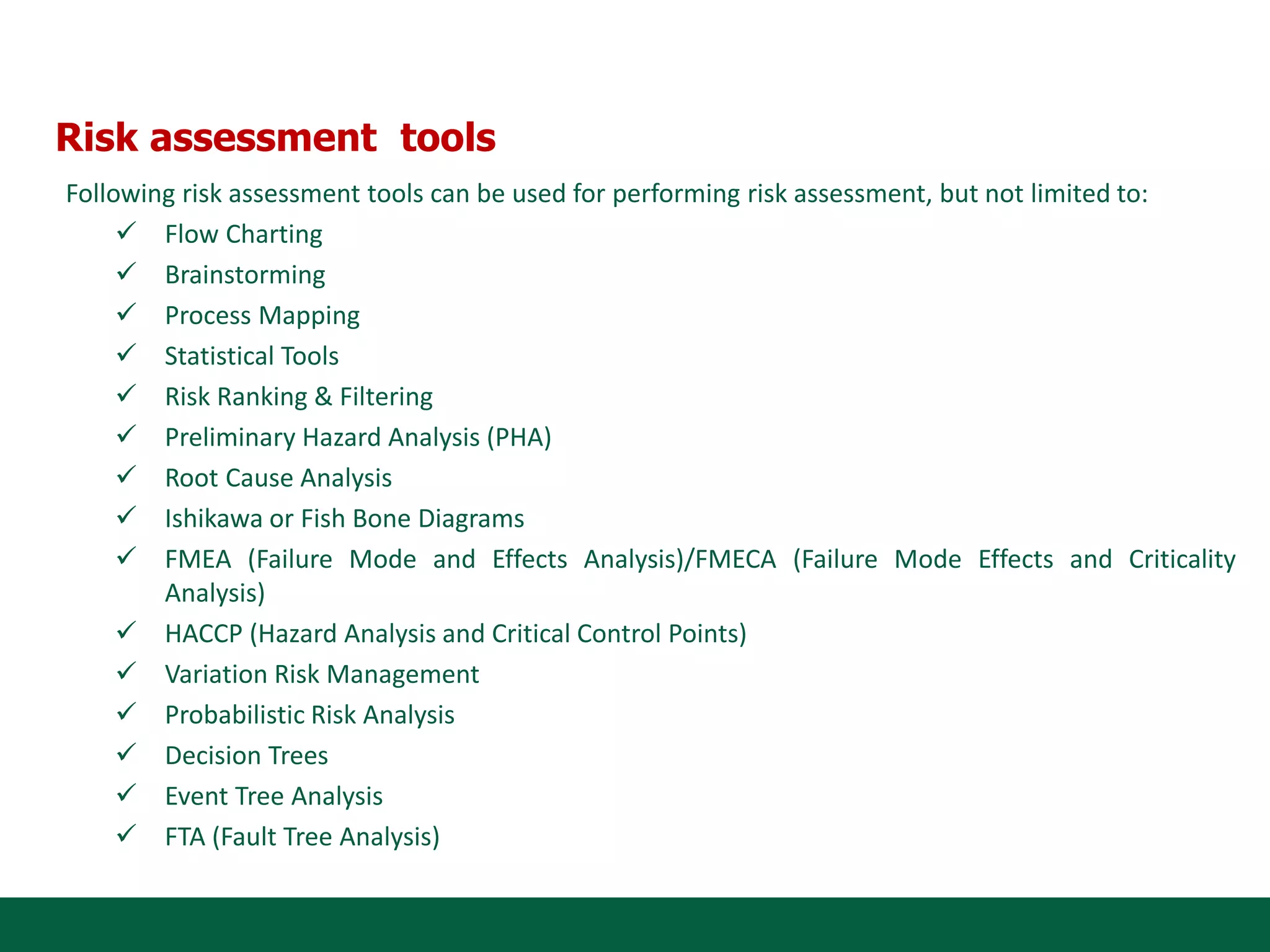 Pharmaceutical Quality Risk Assessment | PPTX