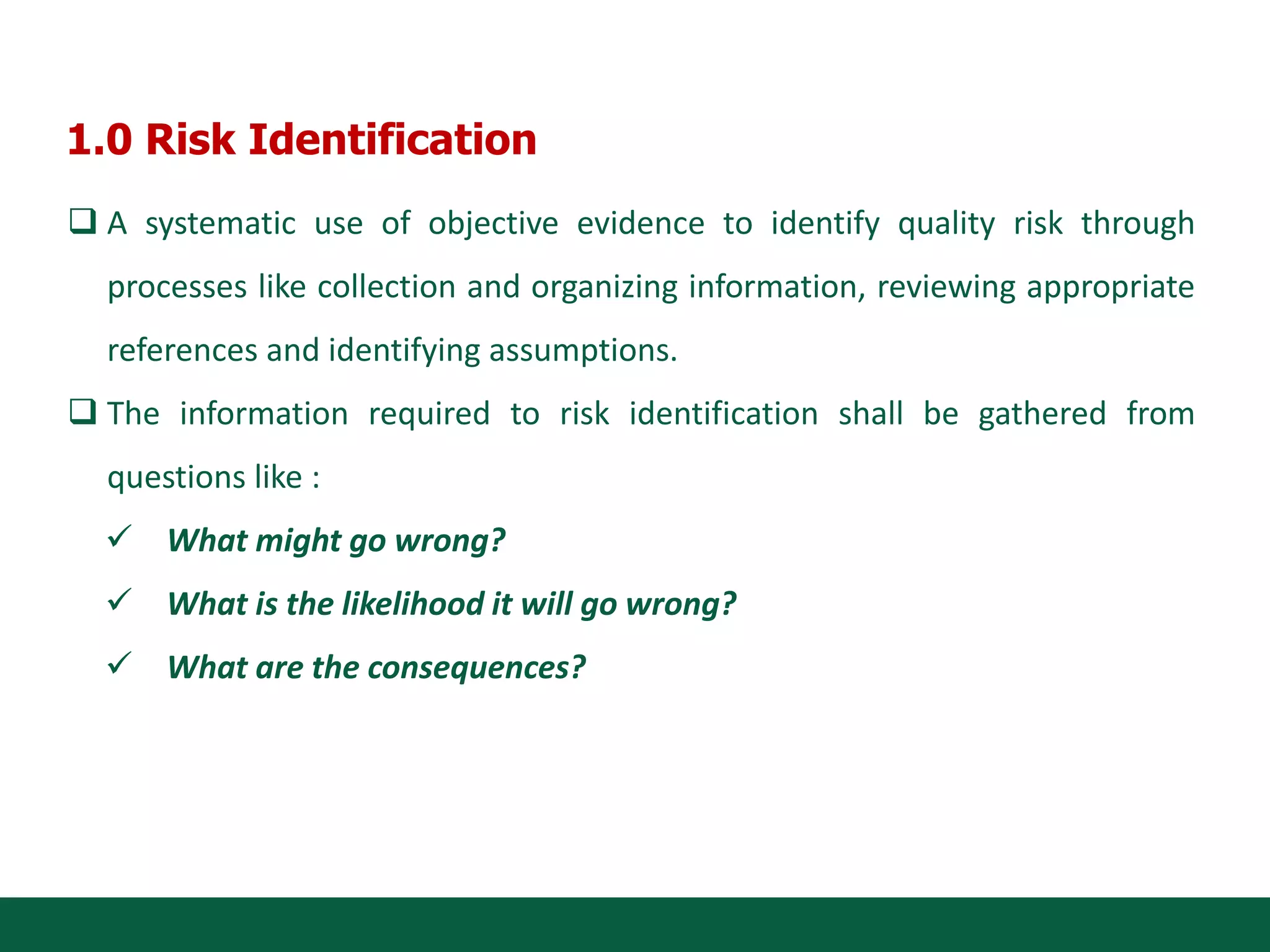 Pharmaceutical Quality Risk Assessment | PPTX