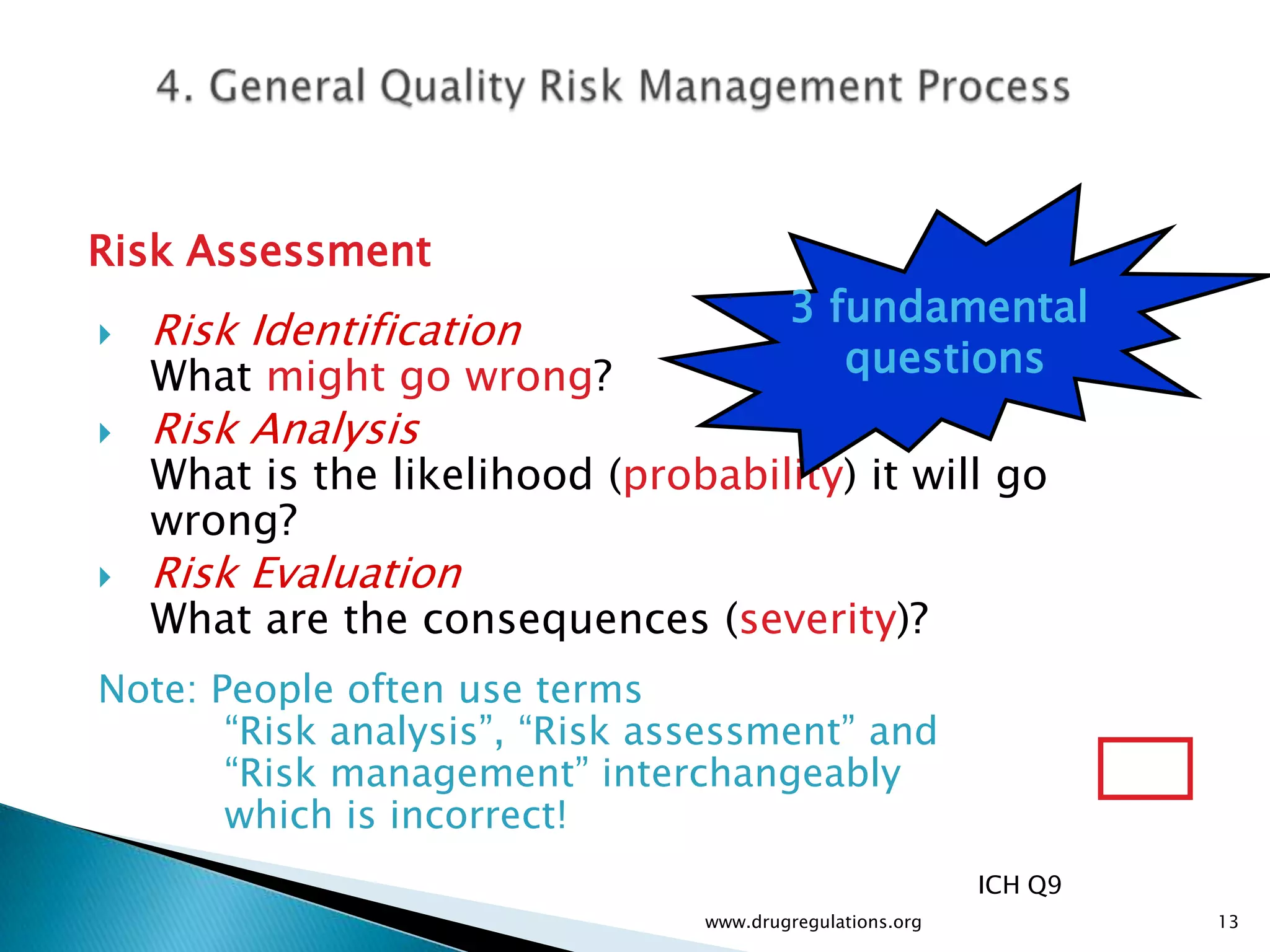 Quality risk management : Basic Content | PPTX