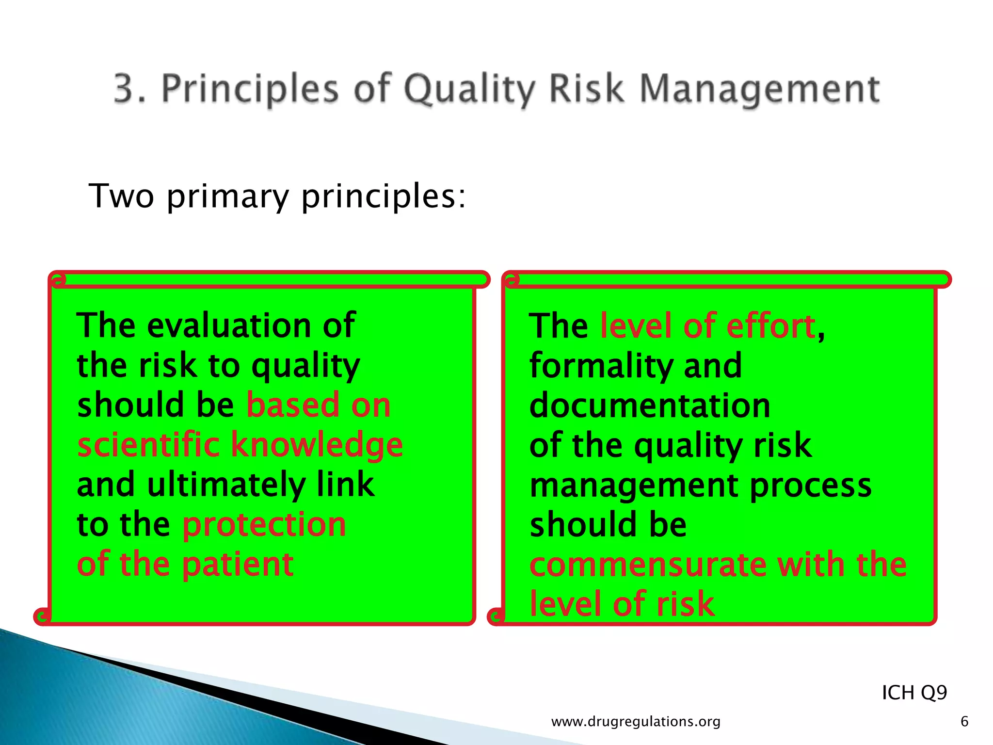 Quality risk management : Basic Content | PPTX