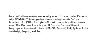 Quality sdk for your apis in minutes! | PPT