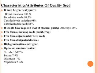 Quality seed and Quality Seed is the Carrier of New Technology | PPT