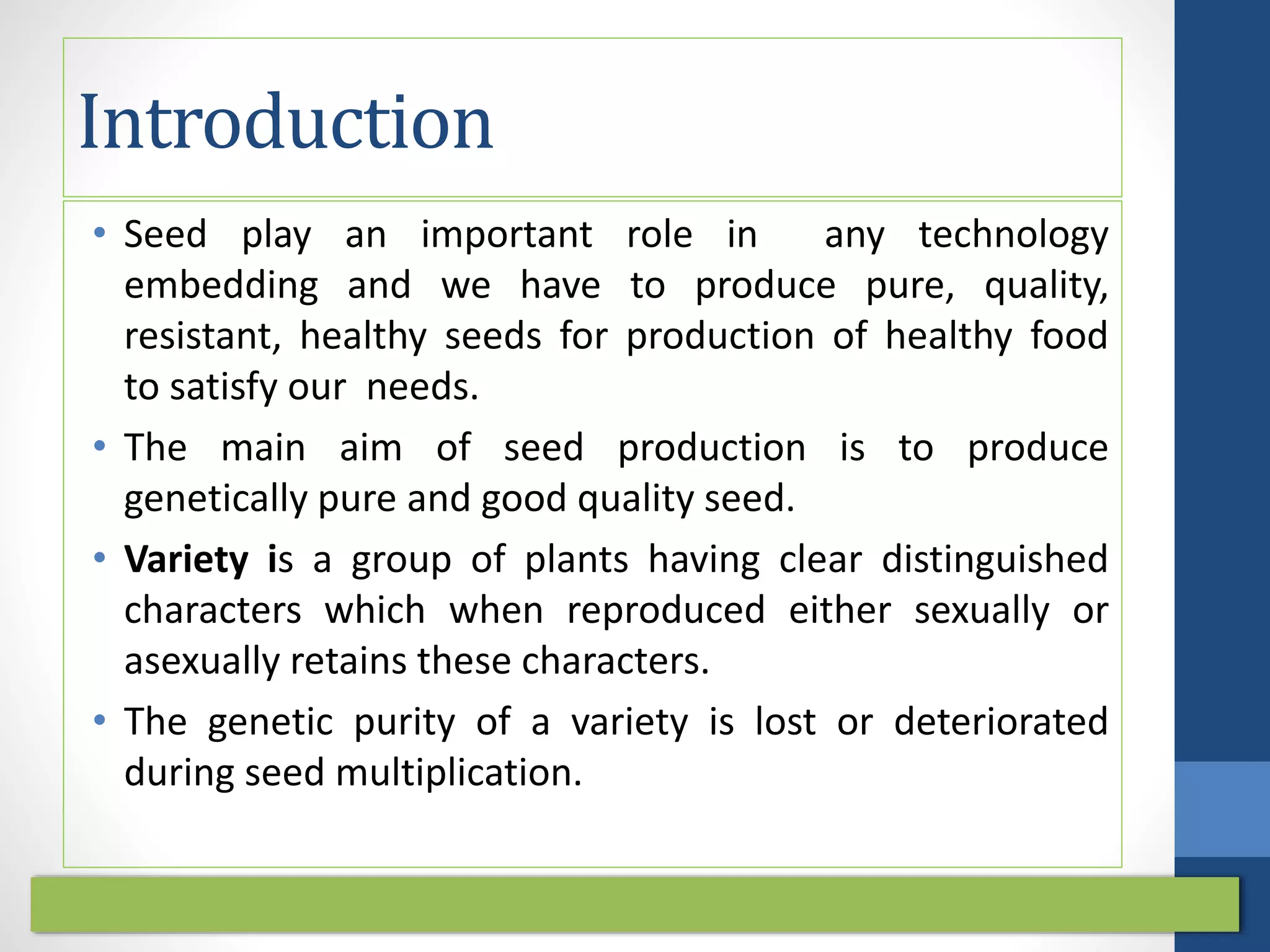 Quality seed production | PPTX