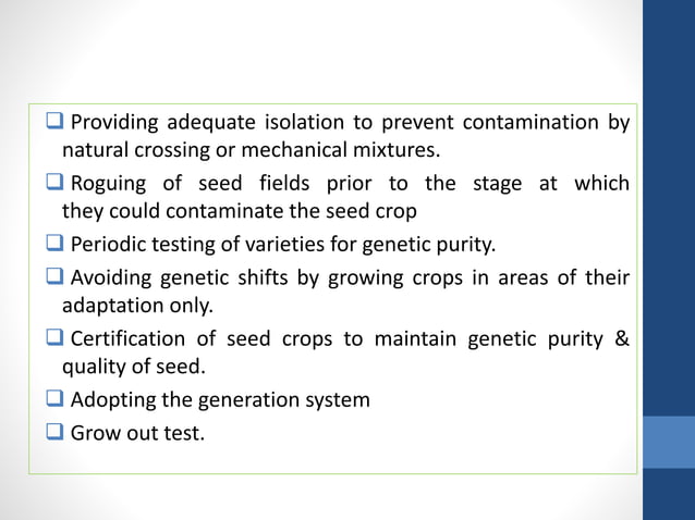 Quality seed production | PPTX