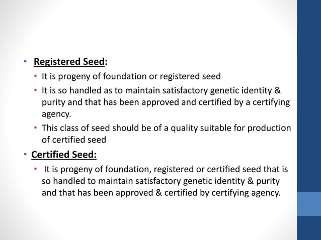 Quality seed production | PPTX