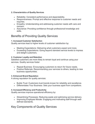Quality Services: A Comprehensive Guide | PDF