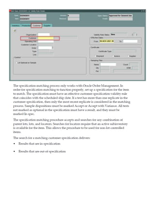 Oracle Quality setup | DOCX