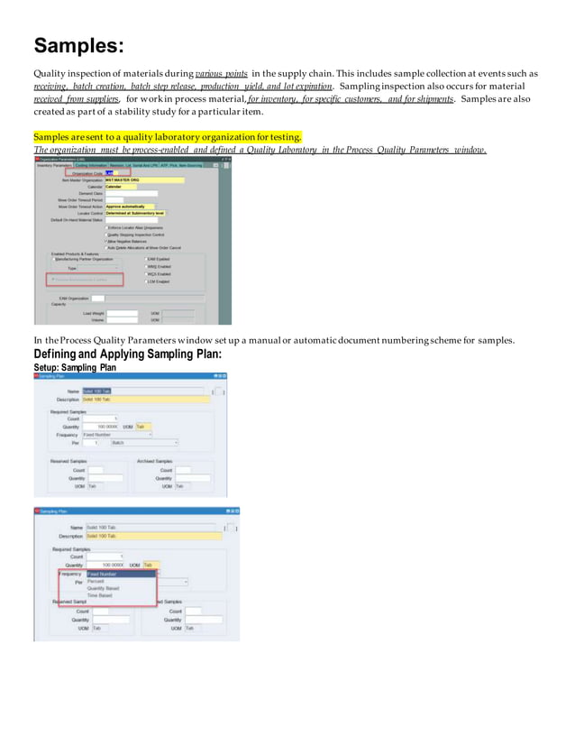 Oracle Quality setup | DOCX