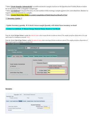 Oracle Quality setup | DOCX