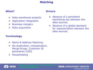 Quality StageStandardization & Matching Training Edit007.ppt