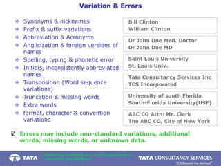Quality StageStandardization & Matching Training Edit007.ppt