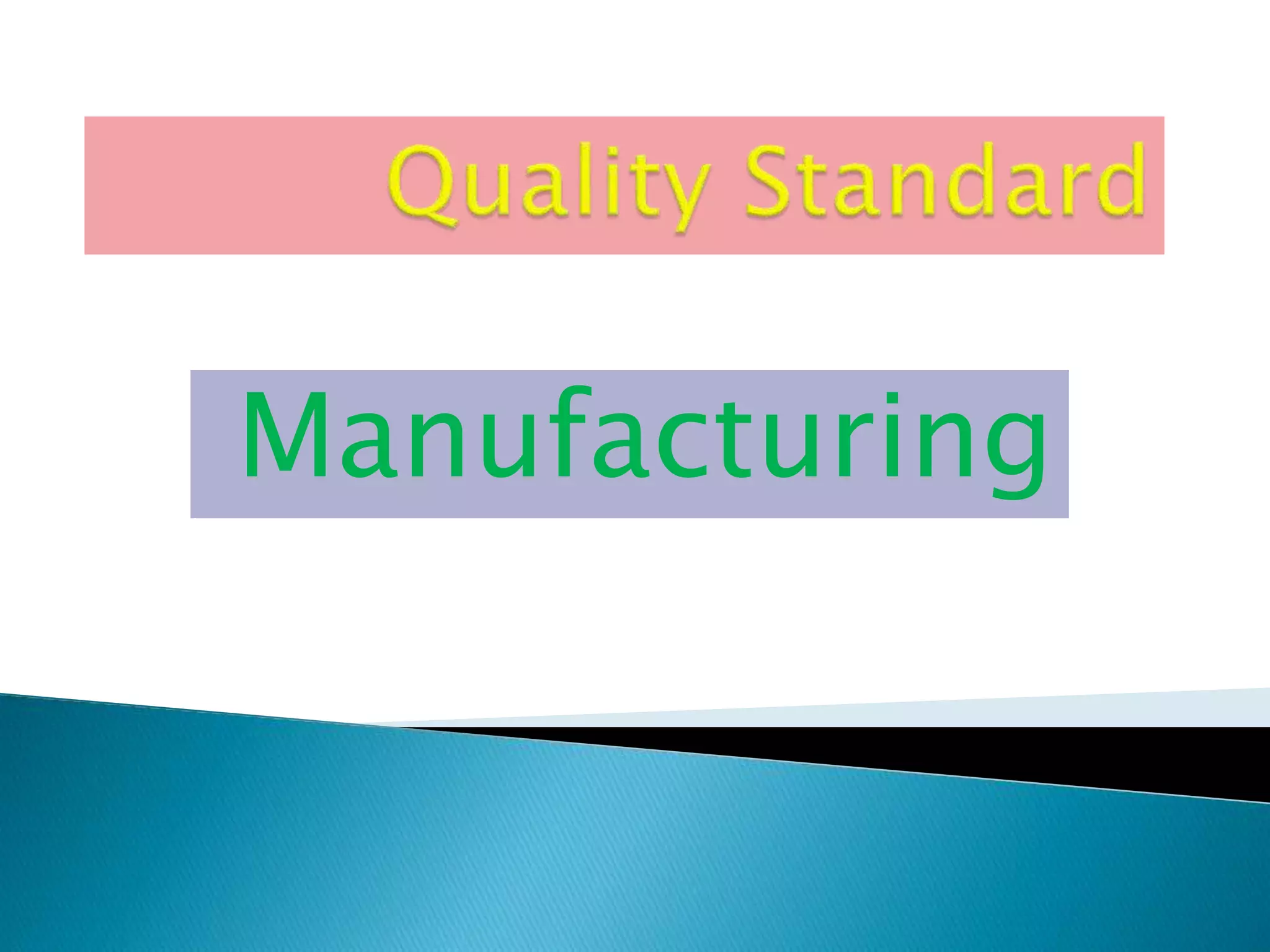 Quality standard | PPT