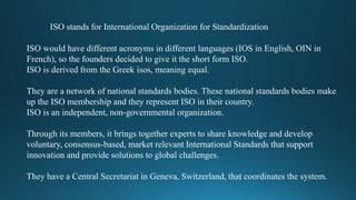 Quality standards as per iso | PPTX