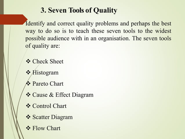 Quality standards & Seven tools of quality | PPT | Business ...