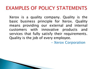 Quality Statements | PPTX
