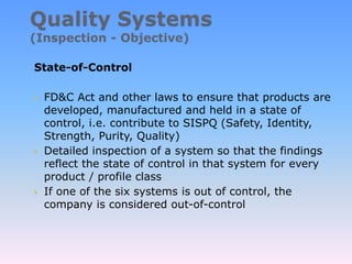 Quality system gmp | PPT | Pharmaceutical Industry | Industries