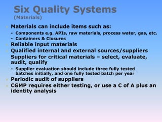 Quality system gmp | PPT | Pharmaceutical Industry | Industries