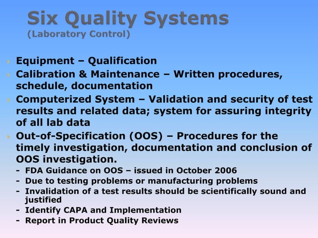 Quality system gmp | PPT | Pharmaceutical Industry | Industries