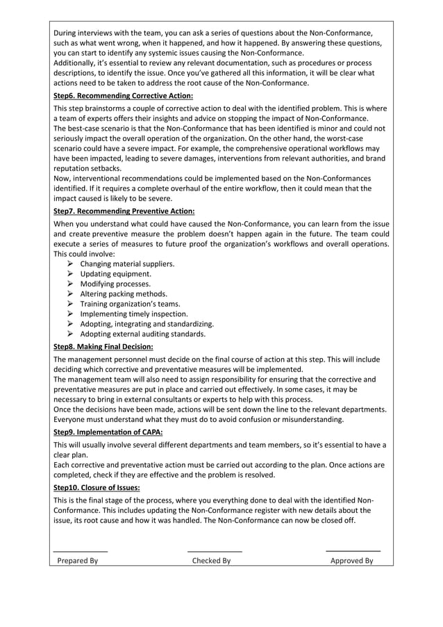 Quality System Procedure - Control of Non Conformance.pdf