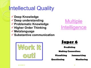 Quality teaching tl1 | PPTX