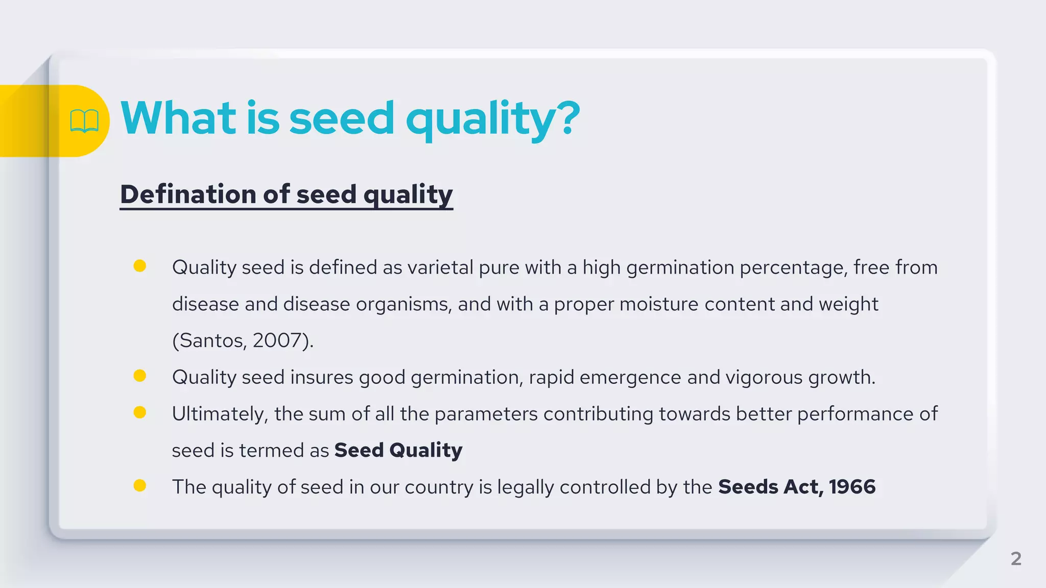 Seed quality testing | PDF