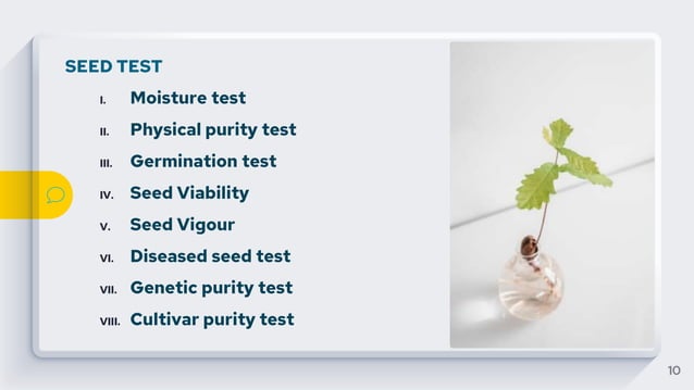 Seed quality testing | PDF | Agriculture | Industries