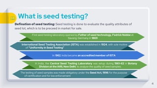 Seed quality testing | PDF