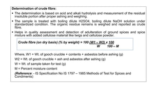 Quality testing of spices | PPTX