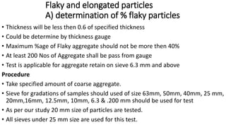 Quality tests for aggregates and concrete mix design | PPTX