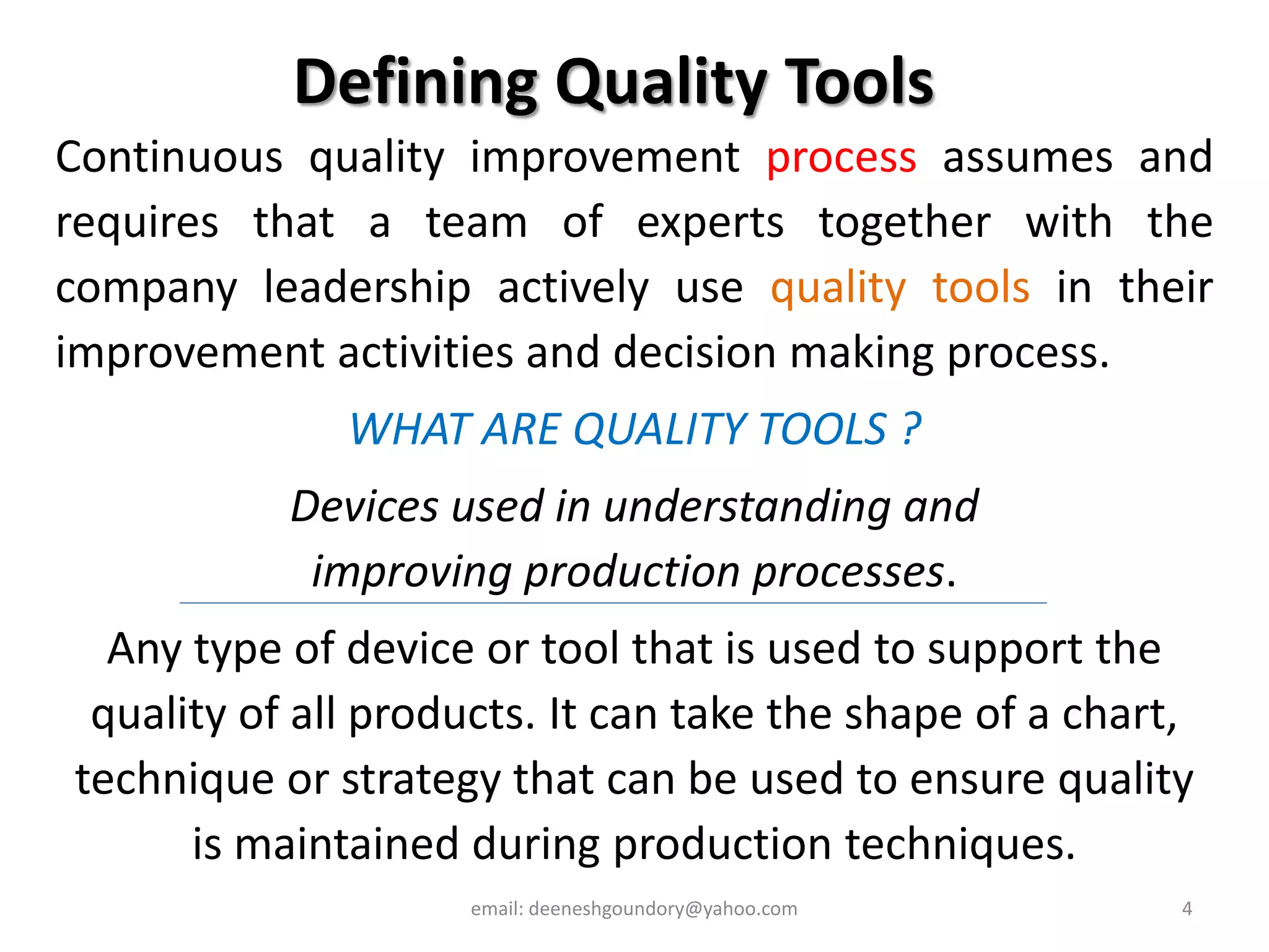 Quality tools | PPT