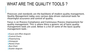 Quality tools by Er. Manish Dwivedi | PPTX