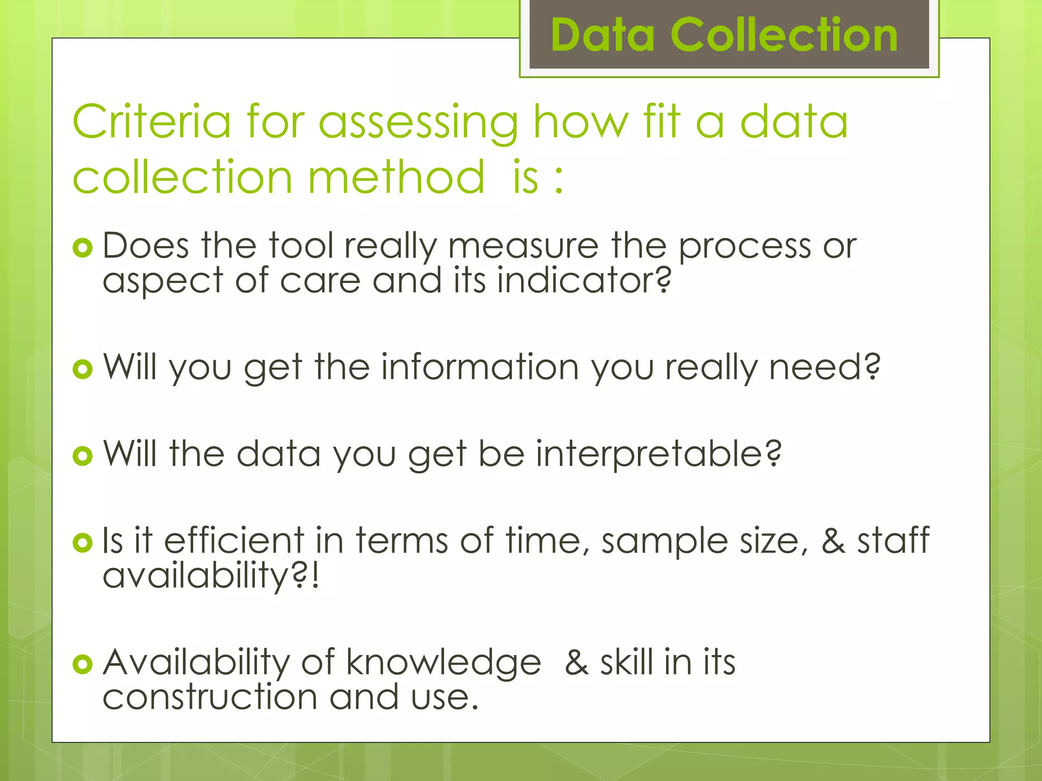 Quality tools, data collection and indicators | PPT