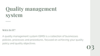 Quality Tools For CSSD Production .. A quality management system (QMS ...
